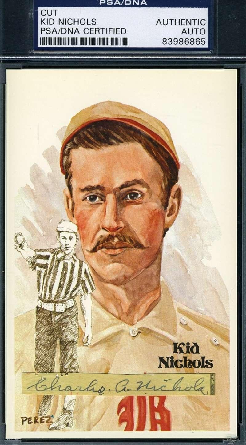 Kid Nichols Signed Perez Steele Cut Authentic Autograph - PSA/DNA ...