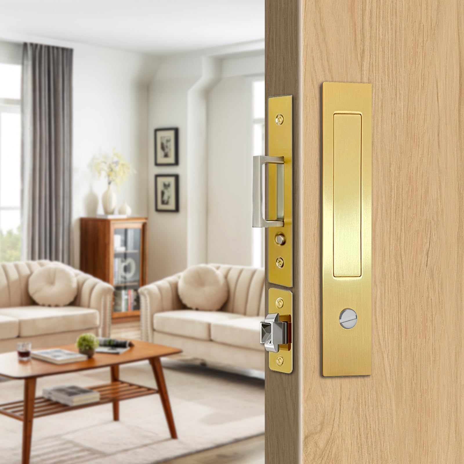 Amazon.com: Pocket Door Locks, Edge pulls, Hidden Handles, Pocket Door ...