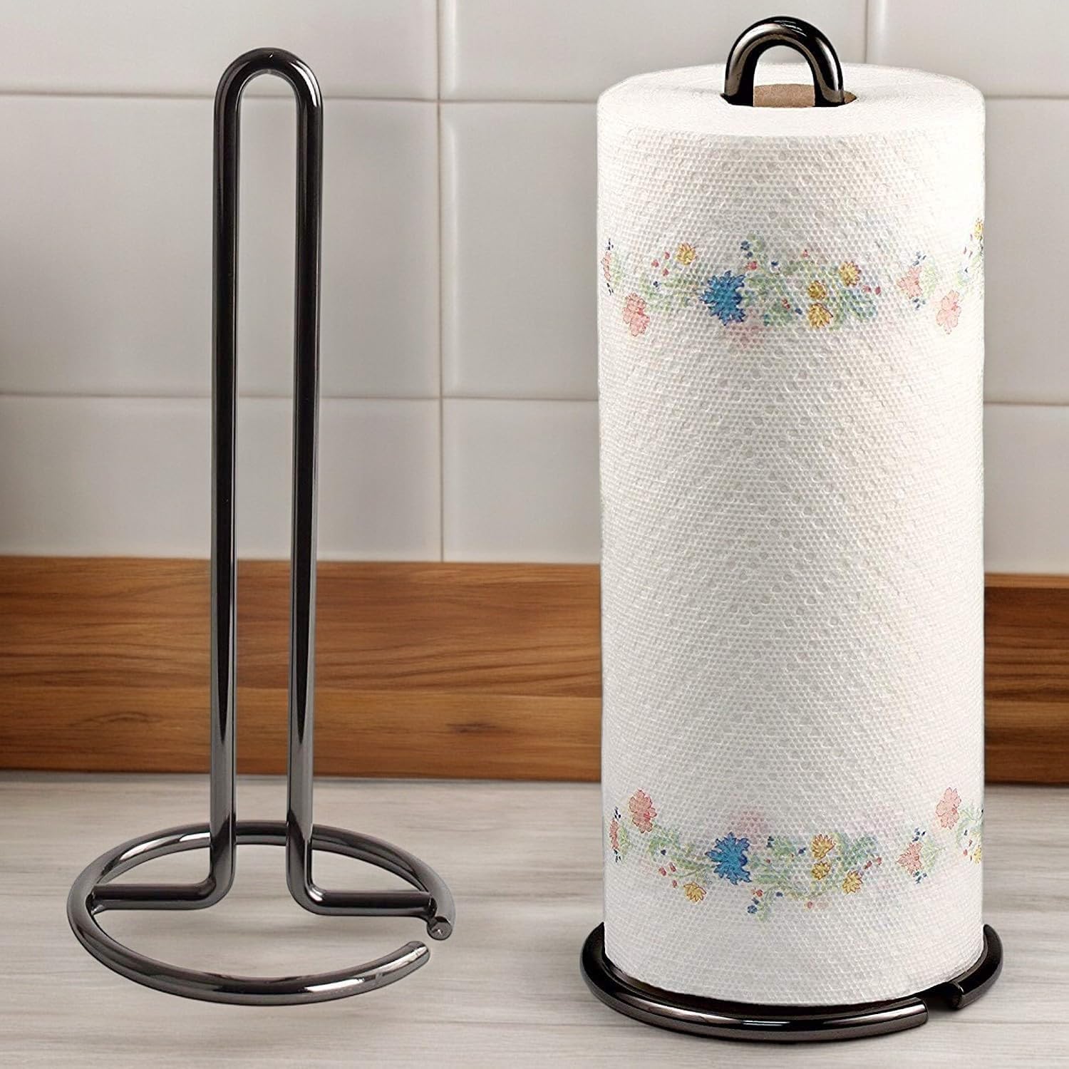Wood Art Store Wooden Brown Tissue Roll Holder and Tissue Paper Stand ...