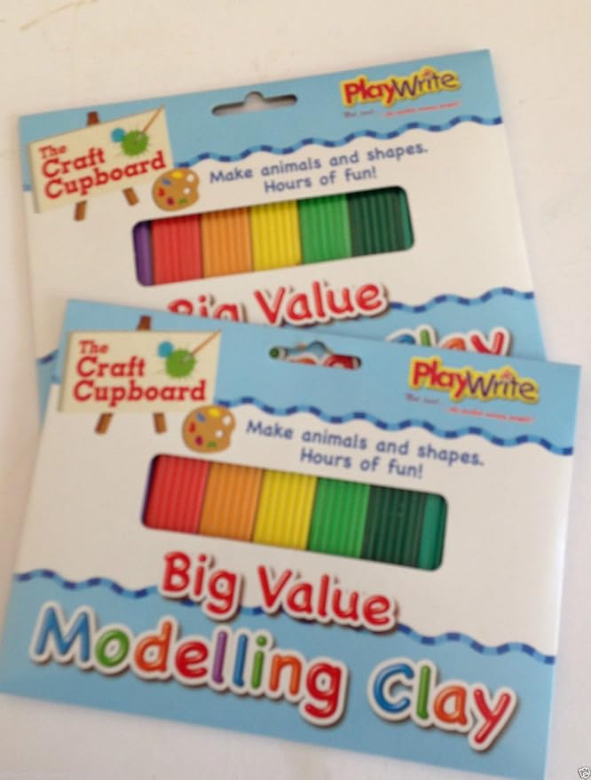 2 x Packs of Modelling Clay Plastercine x 8 Strips 135g each pack ...