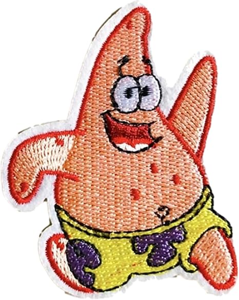 Amazon.com: Sponge Bob Cartoon Patrick Star Embroidered Patch Set of 3 ...