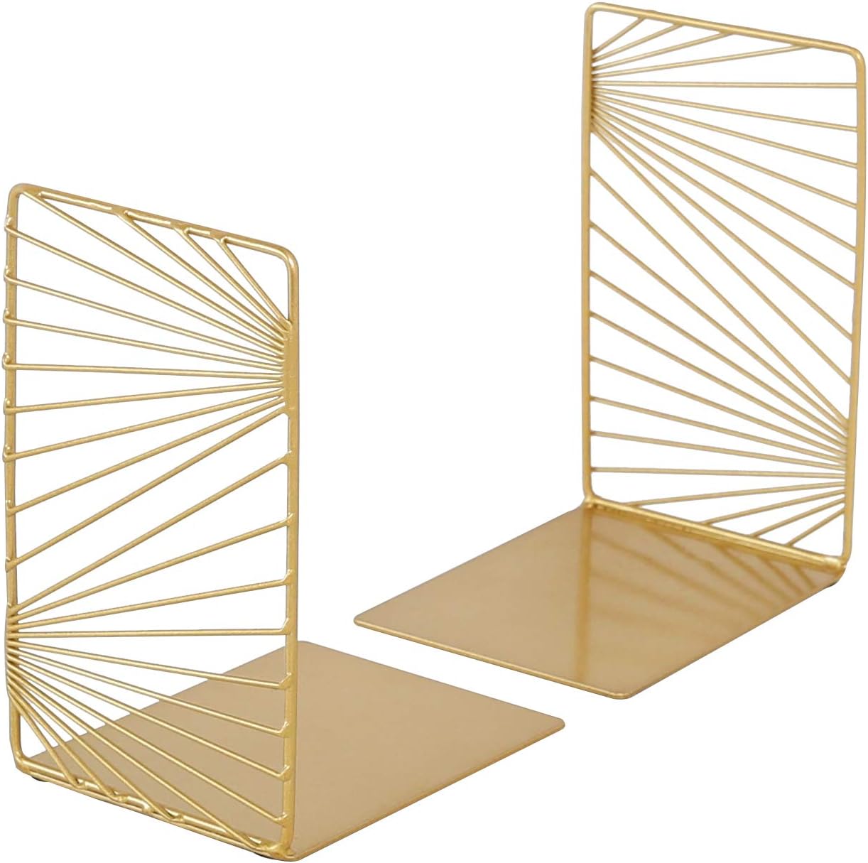 Amazon.com: zennd. Gold Decorative Bookends - 2pc Modern Design Book ...