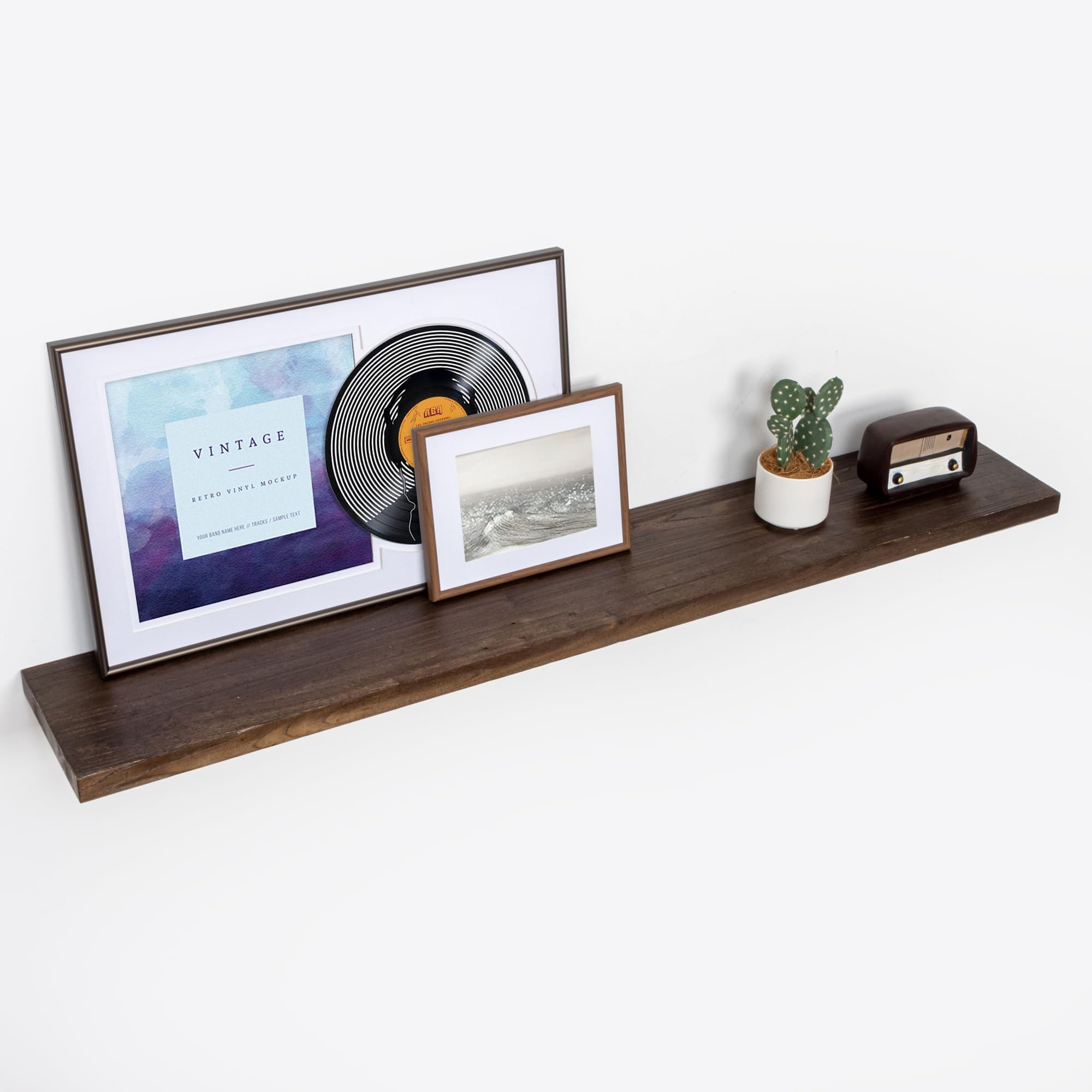 Amazon.com: Fun Memories 55 Inch Wood Floating Shelves, 9.3" Deep Wall ...