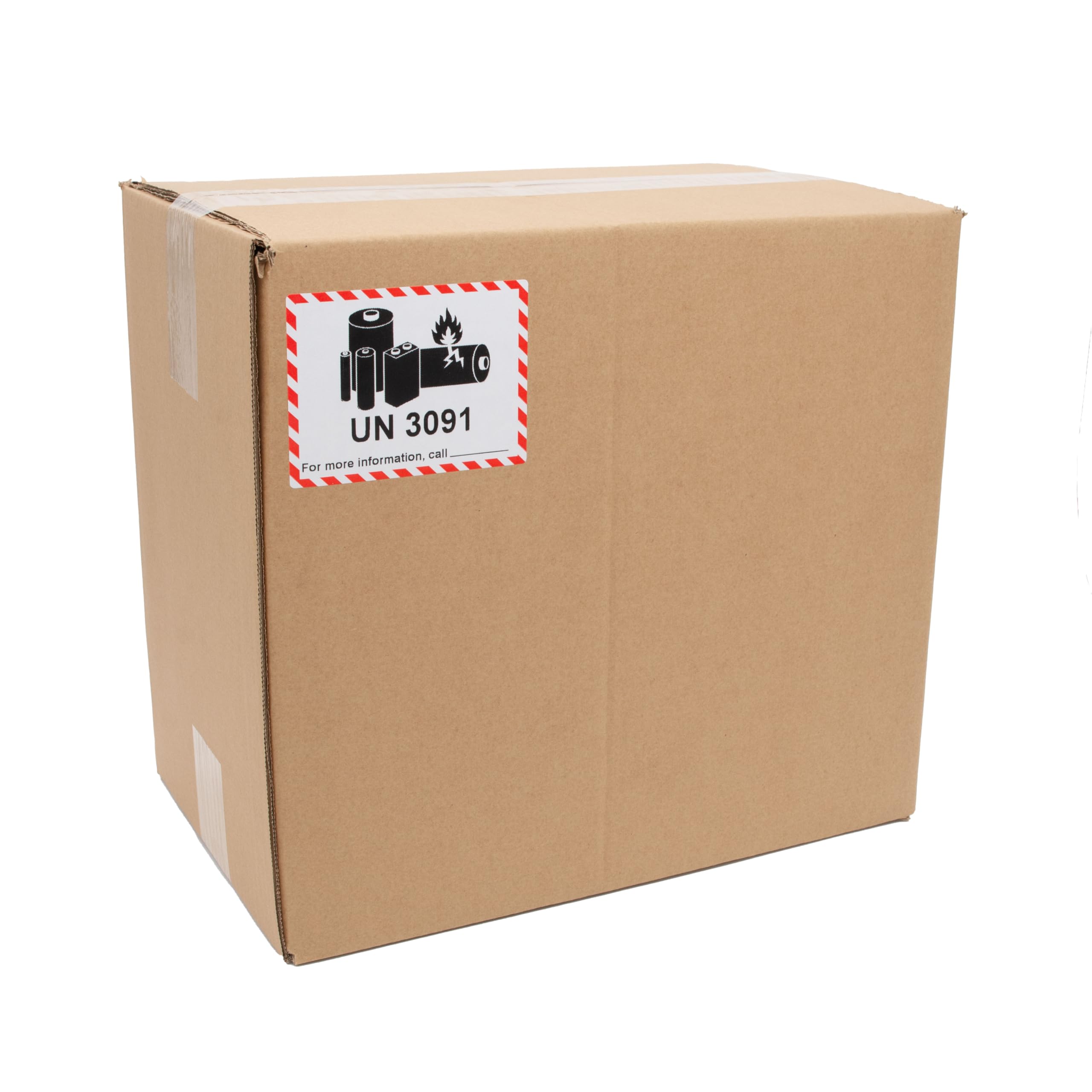 100mm x 75mm Caution/Warning Labels. Red Hash Border, Red, White ...