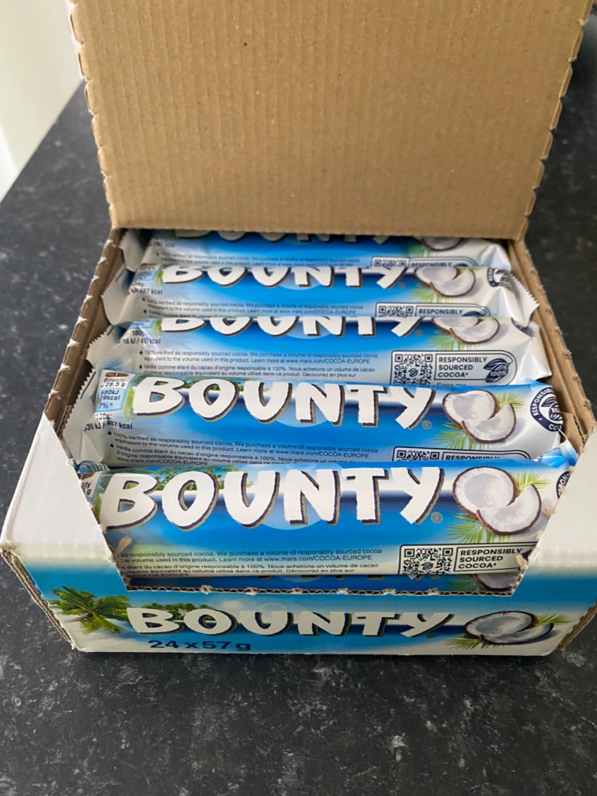 Bounty Coconut Milk Chocolate Duo Bars, 4 x 57g : Amazon.co.uk: Grocery