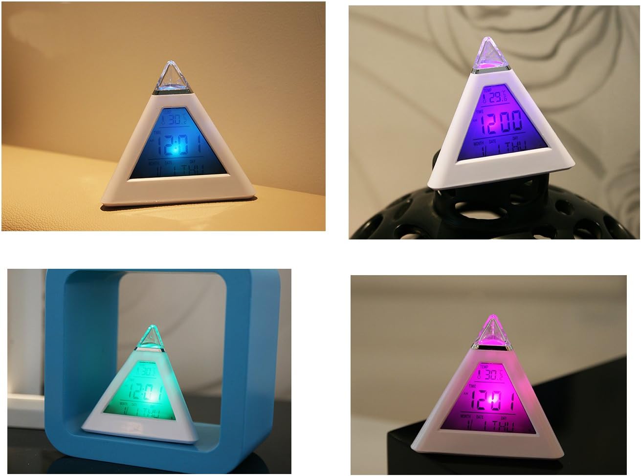 Christmas/New Year Gift! H:oter Colorful Cute Alarm Clock, Triangular ...