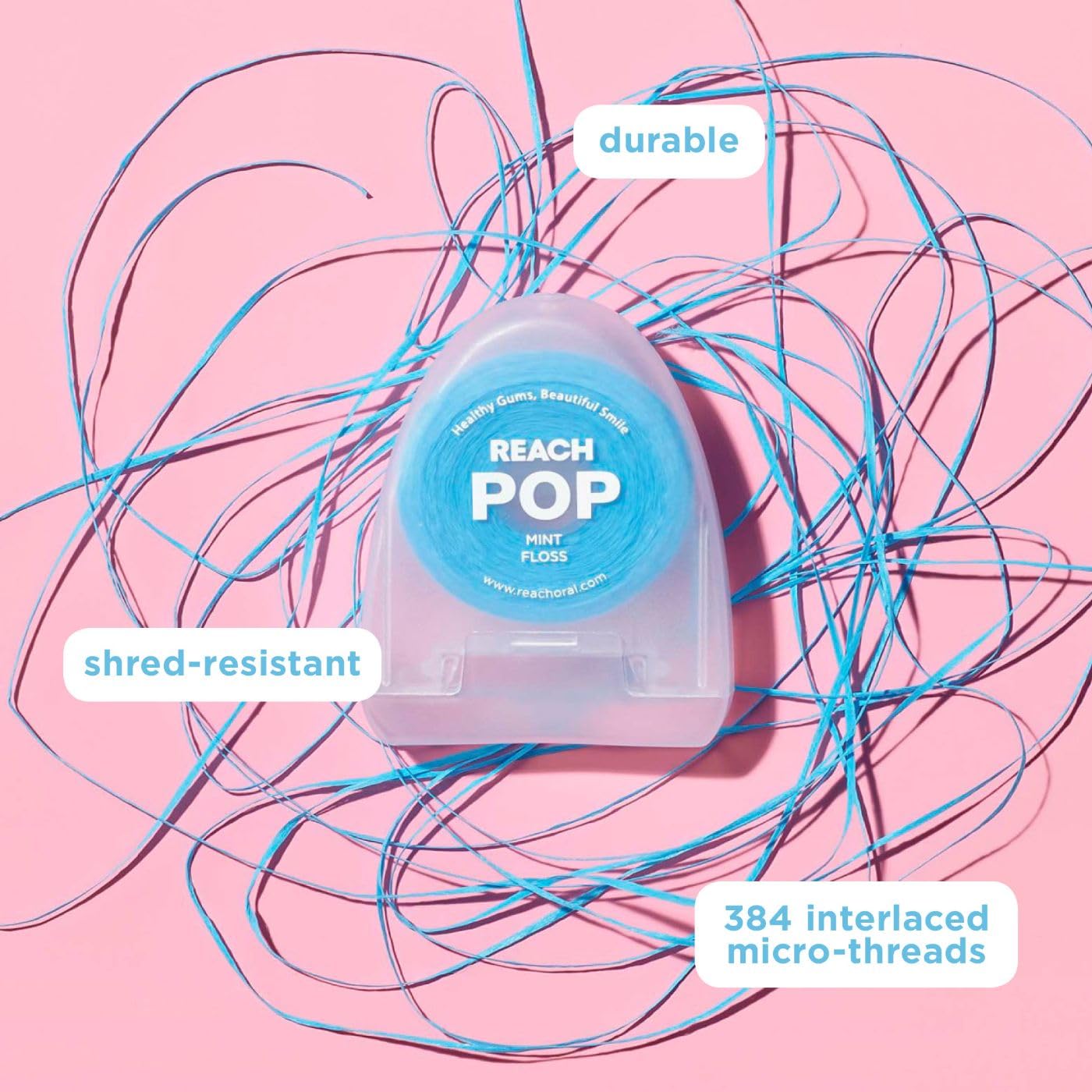 REACH POP – Hilo dental Cera vegana y sin PFAS Duradero y resistente a ...