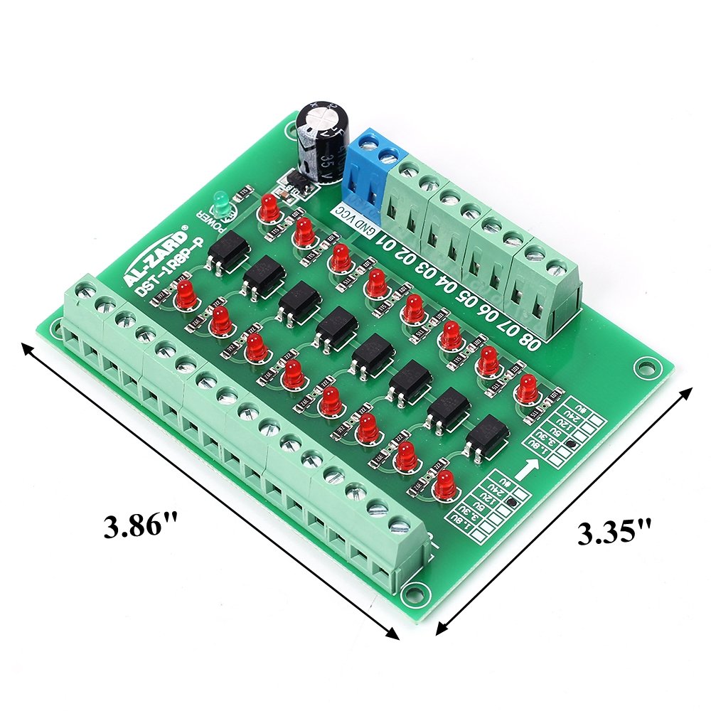 Snapklik.com : Icstation 24V To 5V 8 Channel PLC-PNP Signal Converter