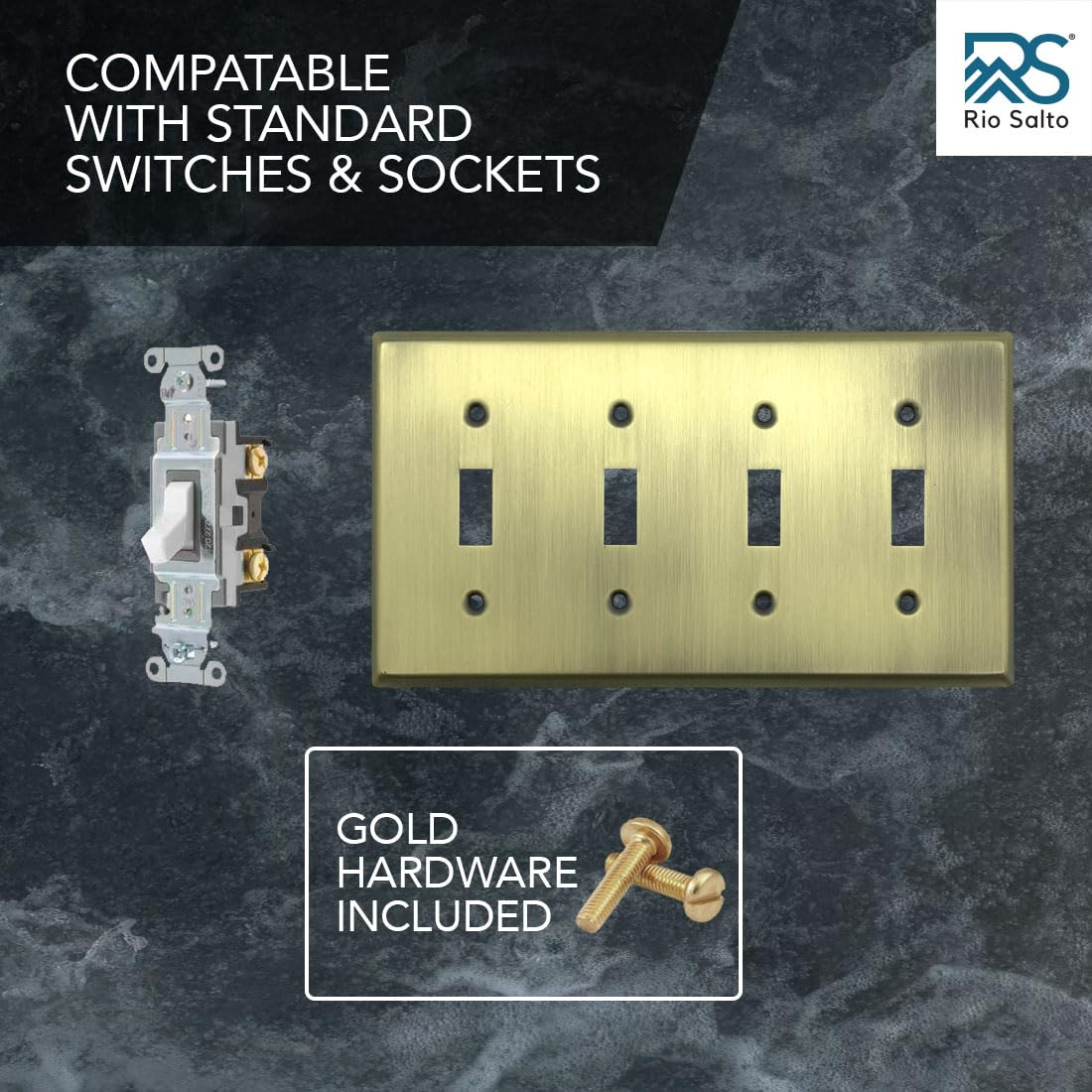 Snapklik.com : Rio Salto STANDARD SIZE Antique Metal Toggle Gold Light ...