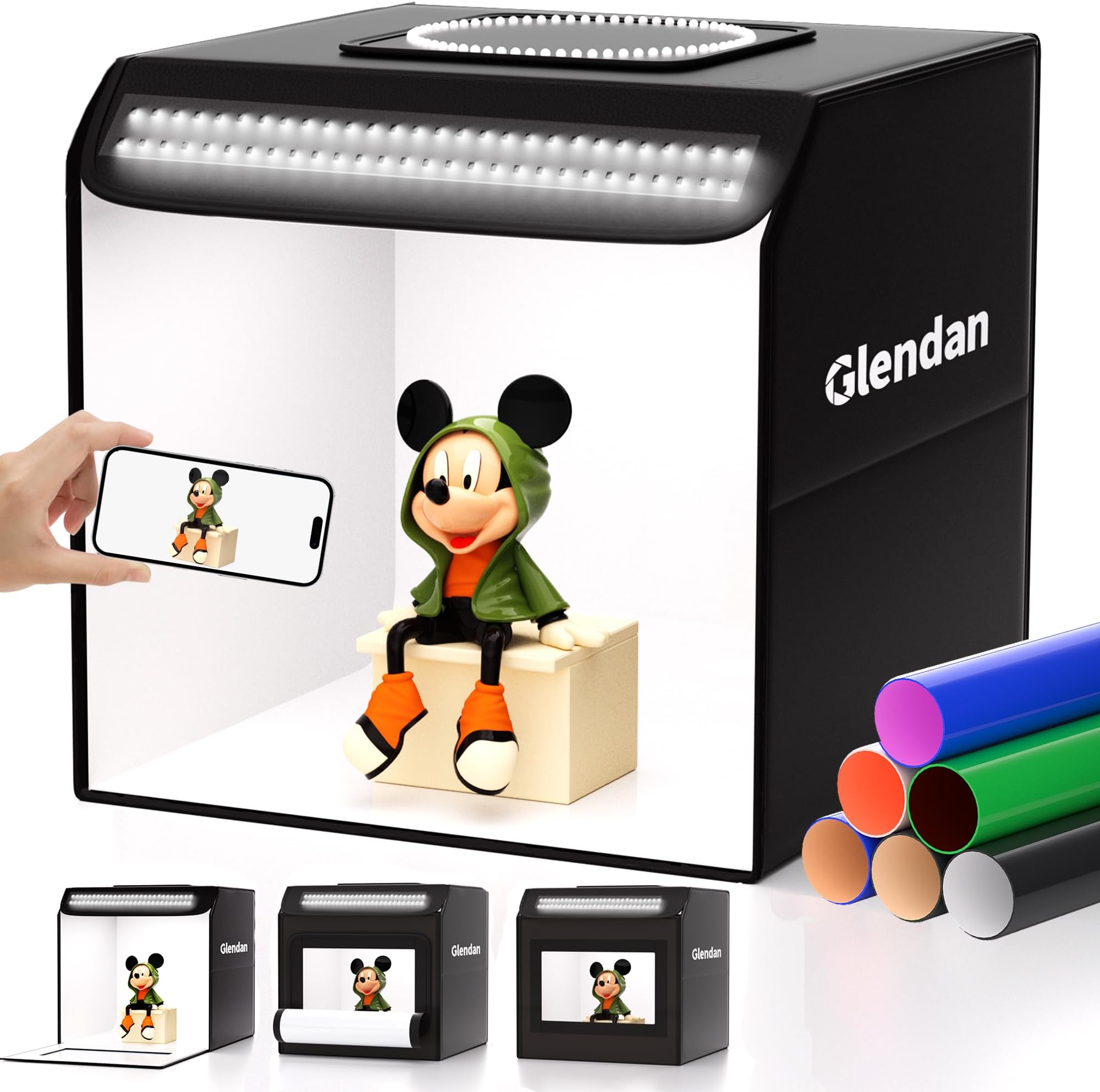 Amazon.com : Glendan Light Box Photography, 12"x12" Portable Photo Box ...