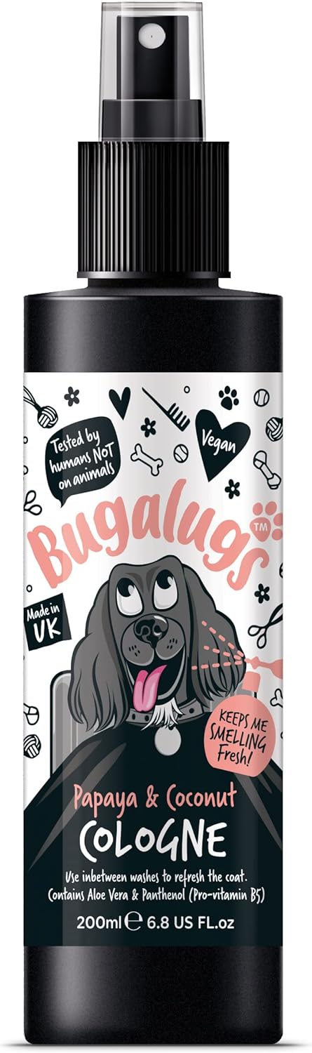 BUGALUGS Dog Cologne perfume - dog deodorant deodoriser spray use with ...