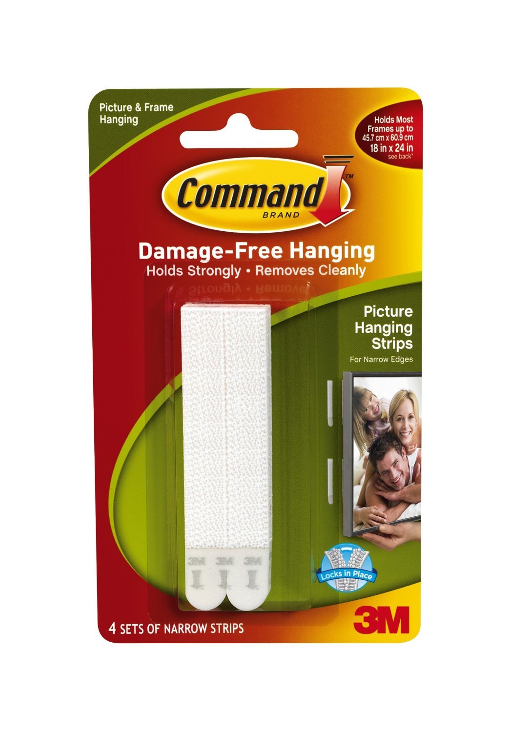 Amazon.com: Command Narrow Picture Hanging Strips, White, 4-Strip, 6 ...