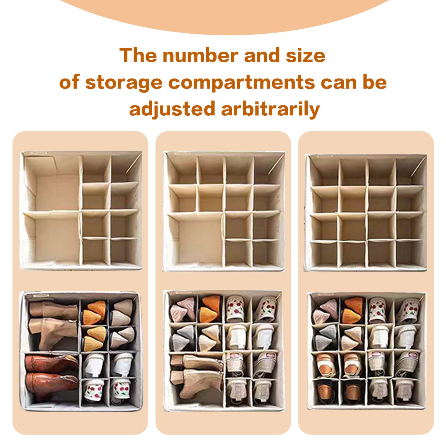 Sandal Organizer Box 16-Pair Shoe Organizer With Clear Lid – Space ...