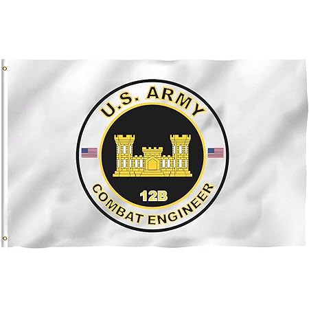 Amazon.com : Breeze Banner Us Army Mos 12b Combat Engineer 3x5' Heavy ...