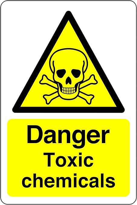 Safety First Display LTD Danger toxic chemicals sign - Corrosive ...