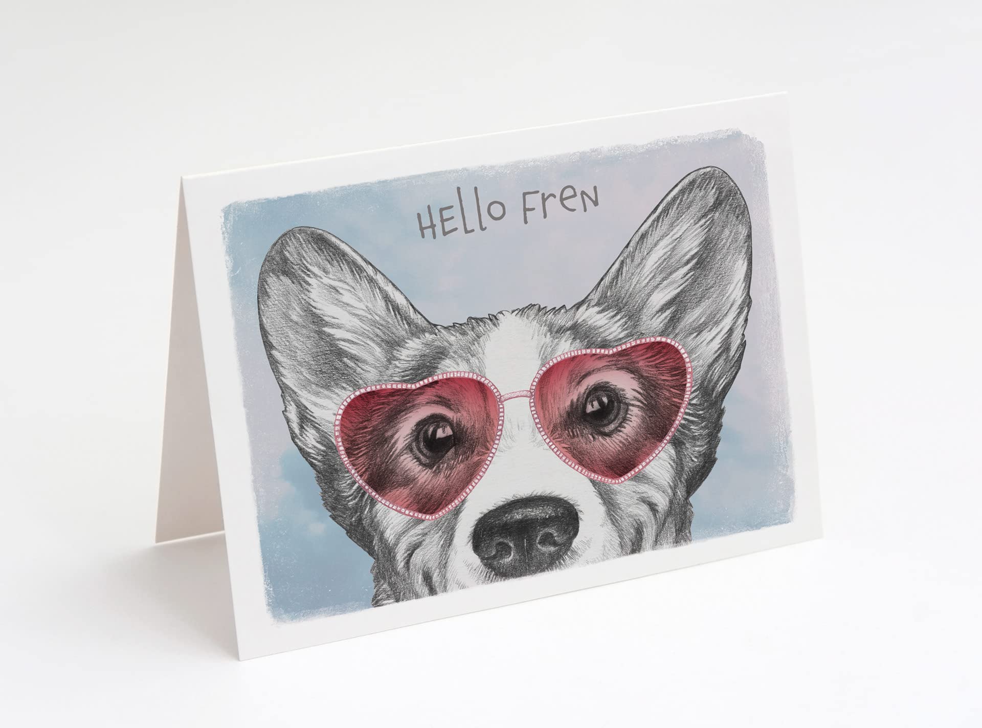Amazon.com : Breed Collection | Corgi Hello Fren Dog Breed Greeting ...
