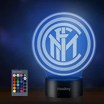 HooJtny Lampada Fc Internazionale Milano, Inter Calcio Luce Notturna 3D ...