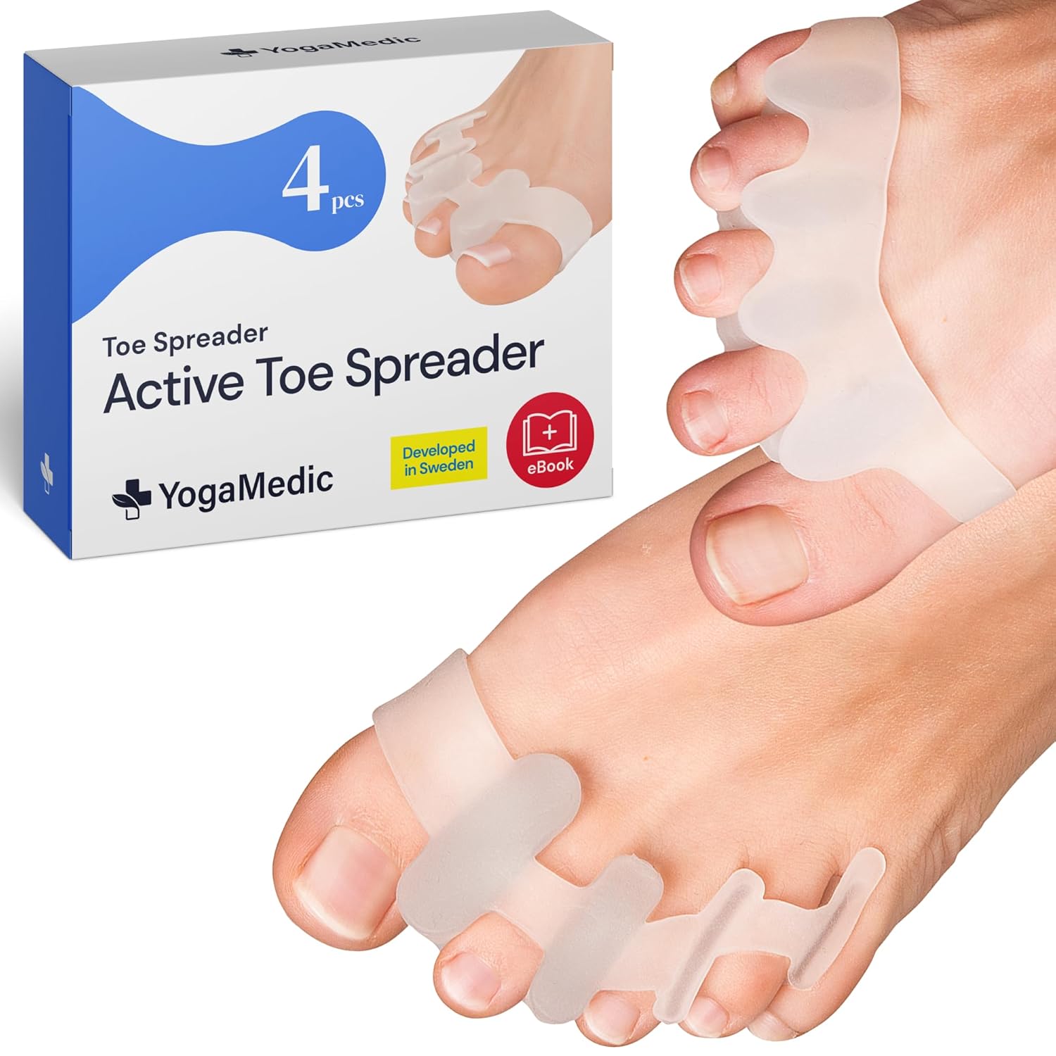 Amazon.com: YOGAMEDIC Toe Spacers Toe Separators for Overlapping Toes 4 ...