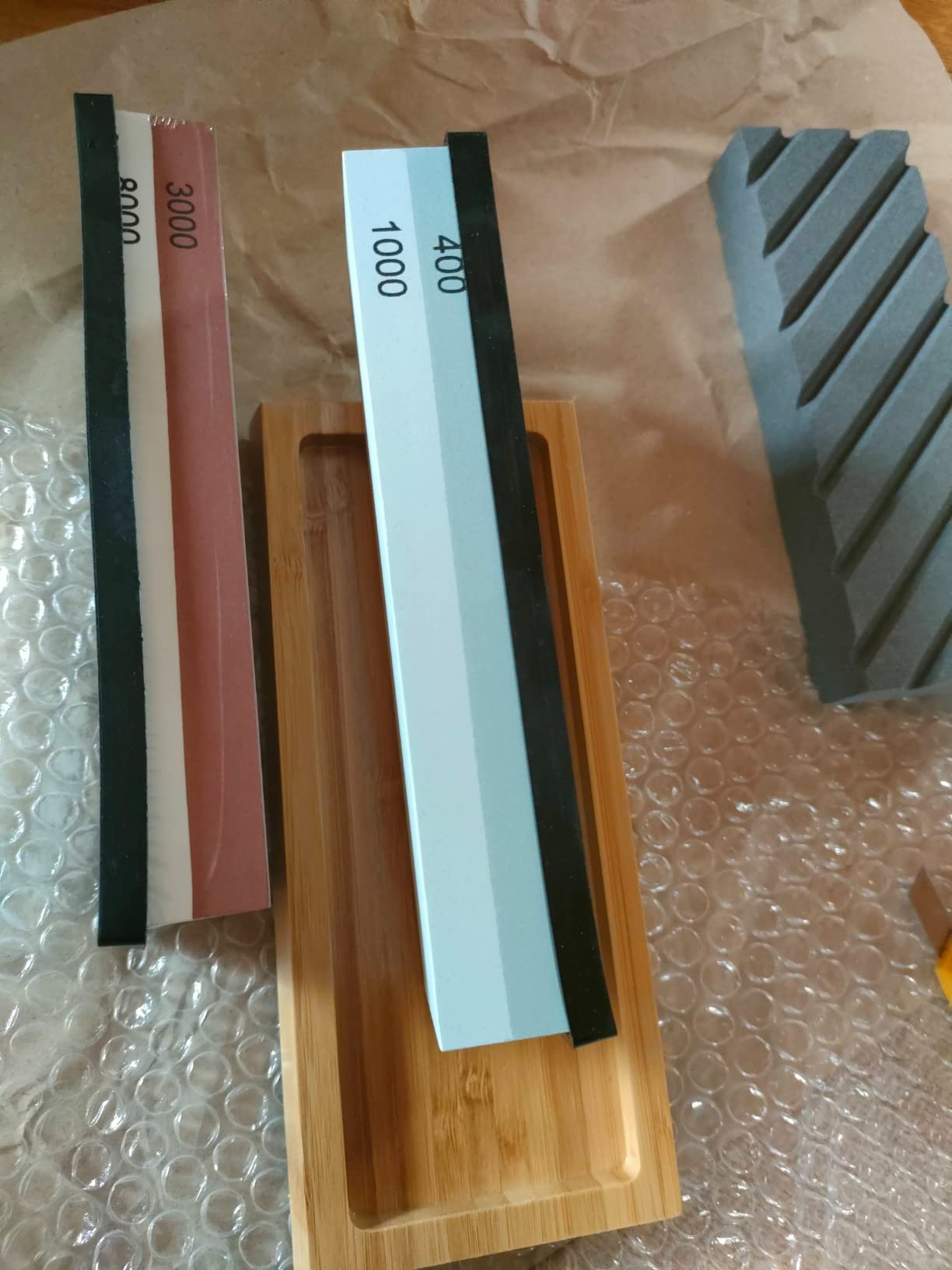 Amazon.co.jp: Snowon Whetstone, Knife Sharpening Stone, 400, 1000, 3000 ...