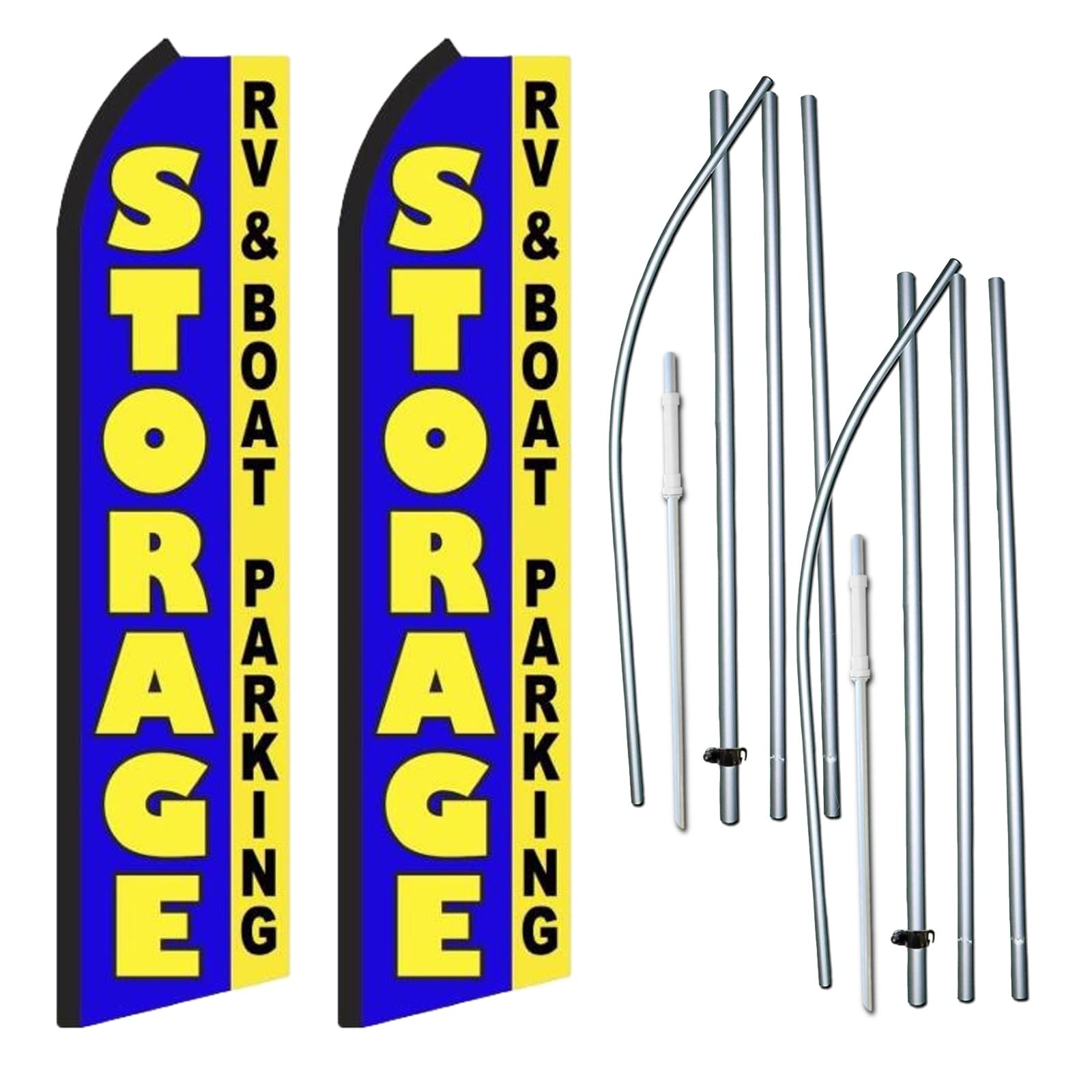 Amazon.com: Storage RV & Boat Parking - 2 Pack of Swooper Feather Flag ...