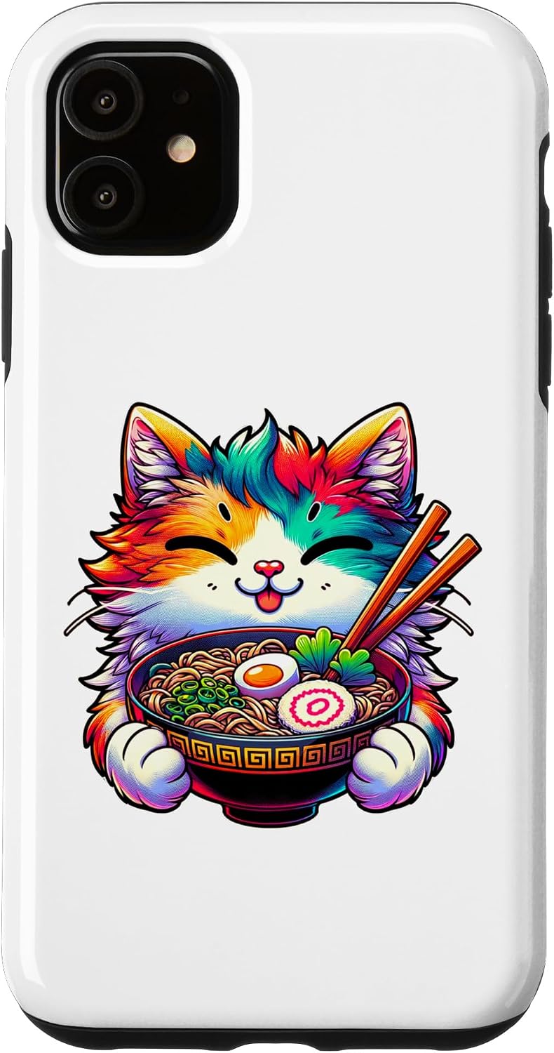 Amazon.com: iPhone 11 Japanese Kawaii Neko Ramen Cat Kawaii Anime Case ...