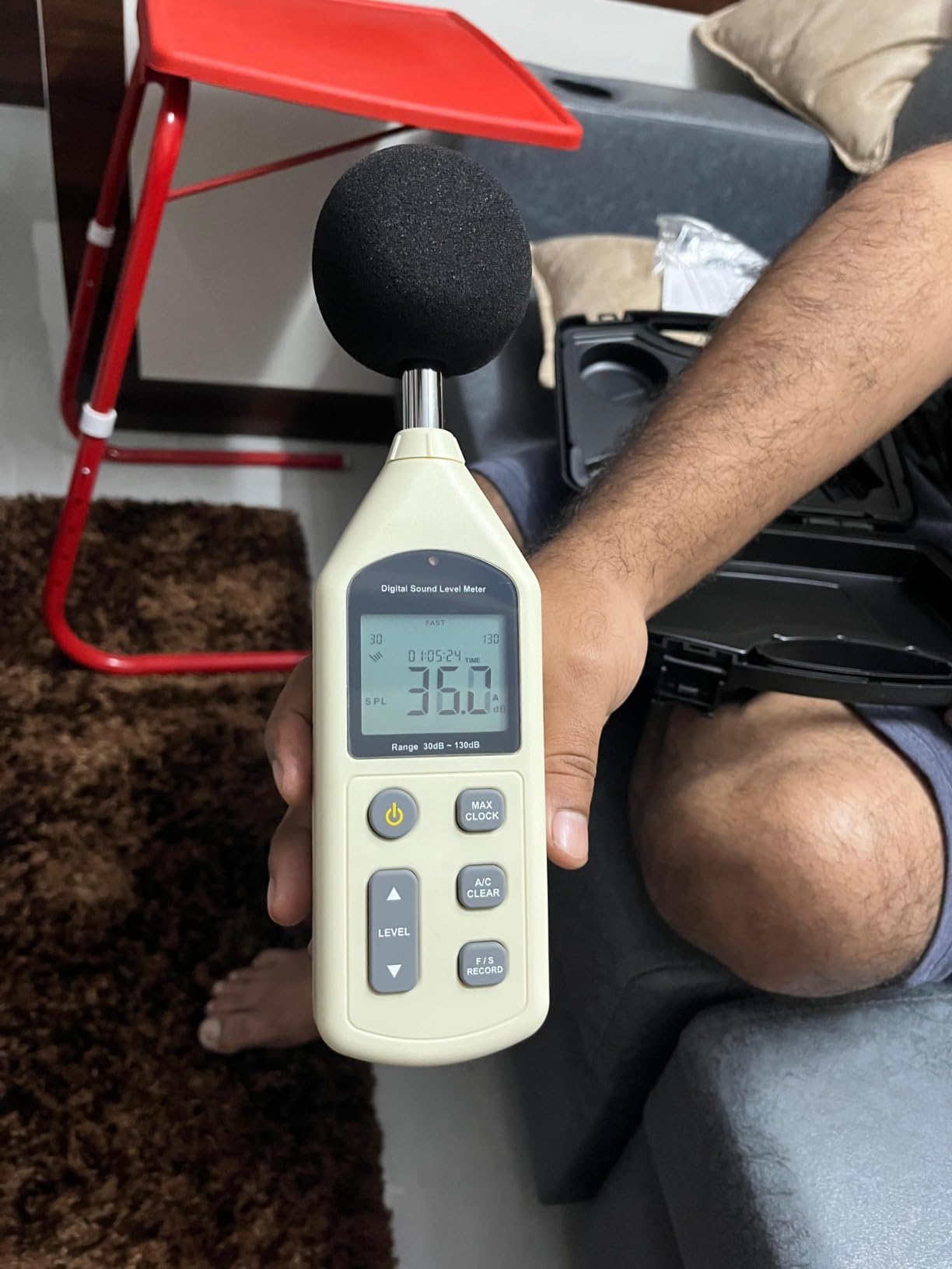 Genex Digital Sound Noise Level Meter with Data Logger - Transfer data ...