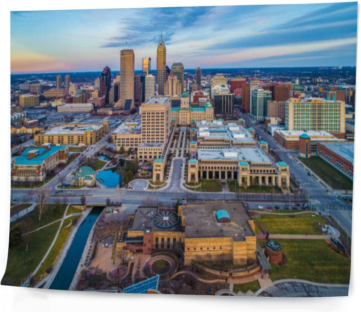 Amazon.com: Diy Digital Painting Aerial View Downtown Indianapolis ...