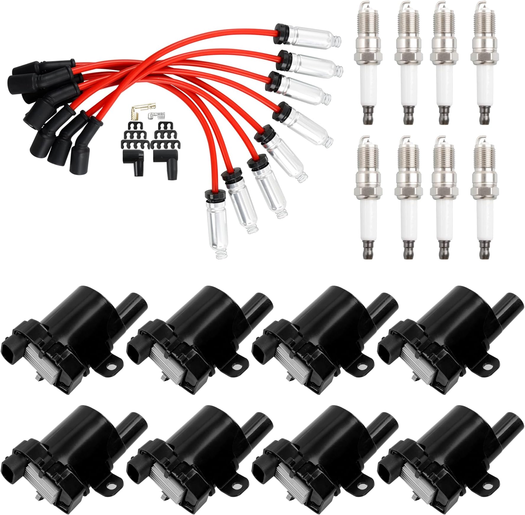 Amazon.com: ENA Set of 8 Square Ignition Coil 8 Platinum Spark Plug and ...