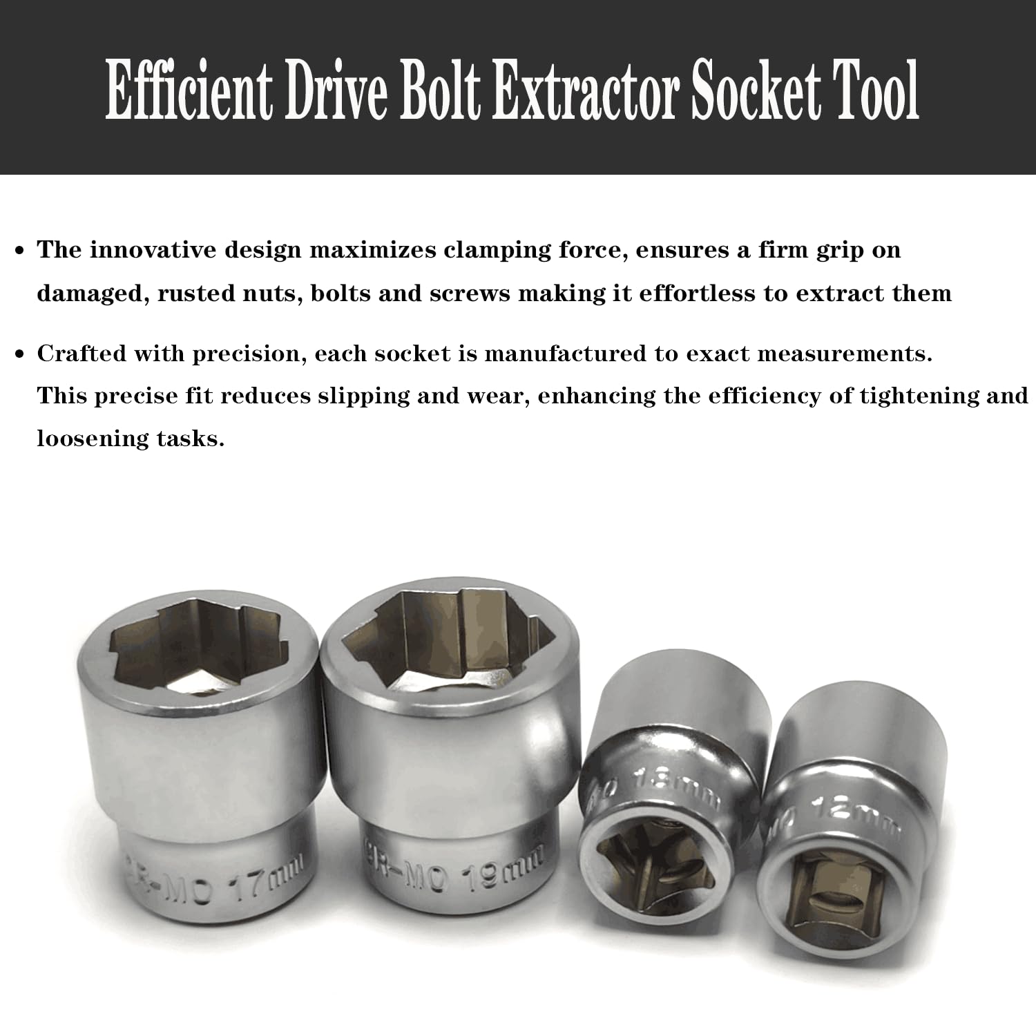 Snapklik.com : JEUCLEL 11-Piece 3/8" Drive Metric Bolt Extractor Socket ...