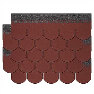 Pack of 21 Tiles Roofing Felt Shingles | Shed Roofing Tiles | Asphalt ...