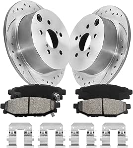 Amazon.com: funire Rear Brake Kit, Brake Rotors and Ceramic Brake Pads ...