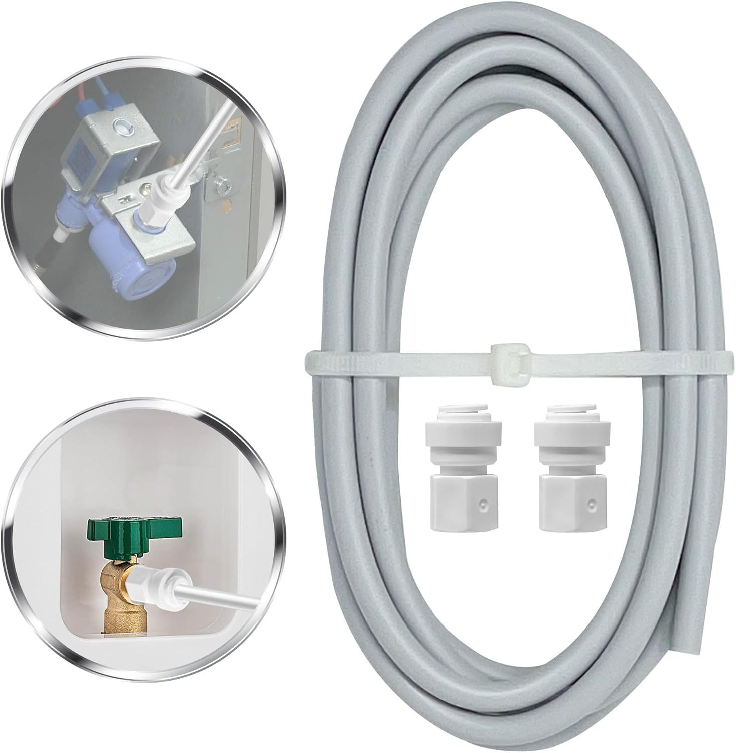 Metpure 6' Feet x 1/4" OD PEX Water Line for Refrigerator Ice Maker Kit ...