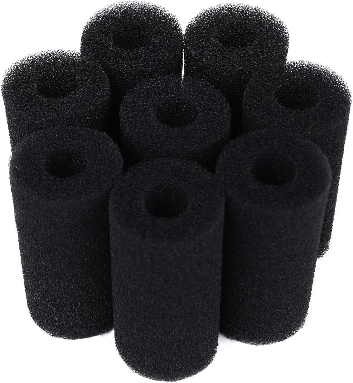 Amazon.com : uxcell 6pcs Blue Black 2.6inch Dia Cylinder Aquarium ...