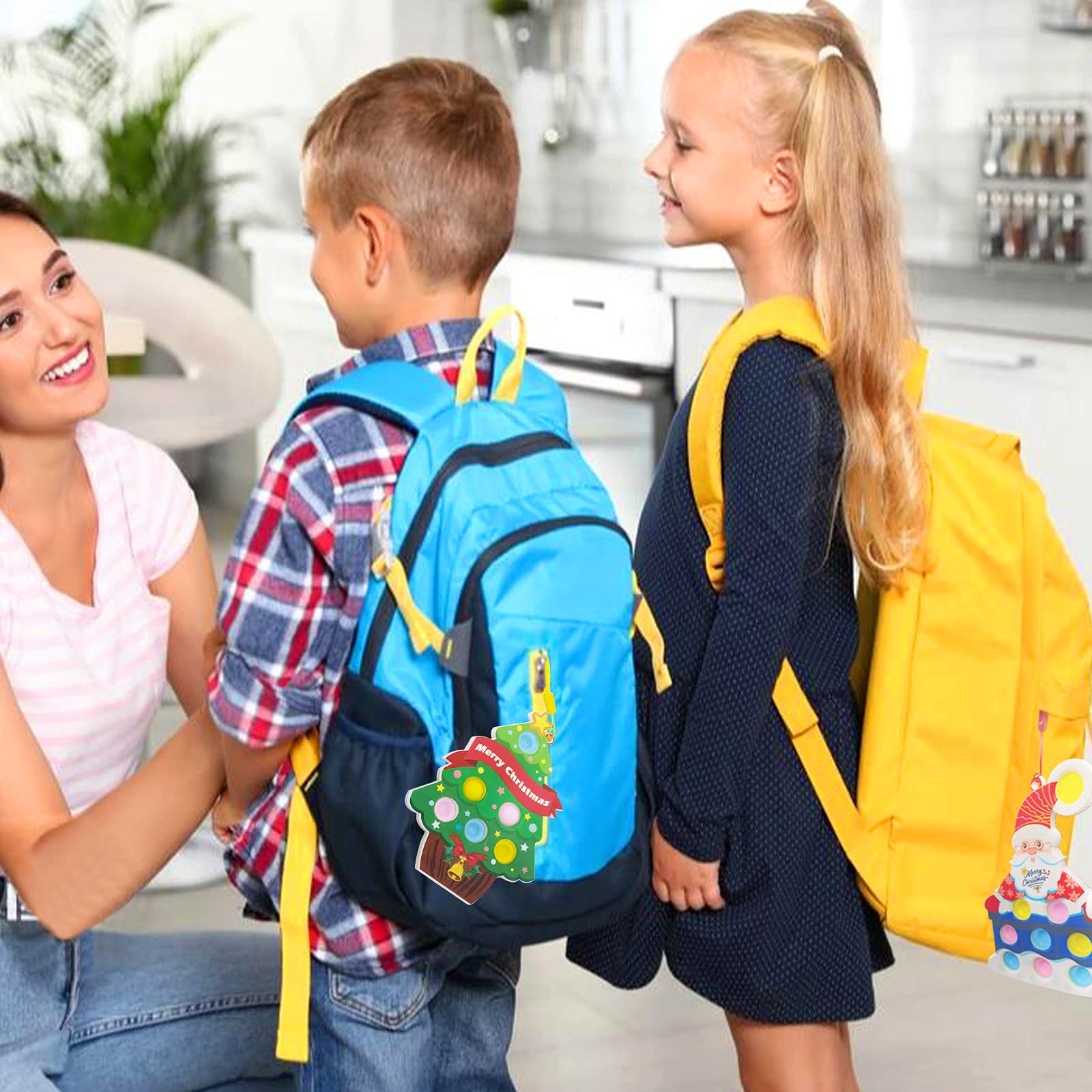 CAMMILE Pop It Hard Shell Pop It Christmas Sensory Toys Santa Claus ...