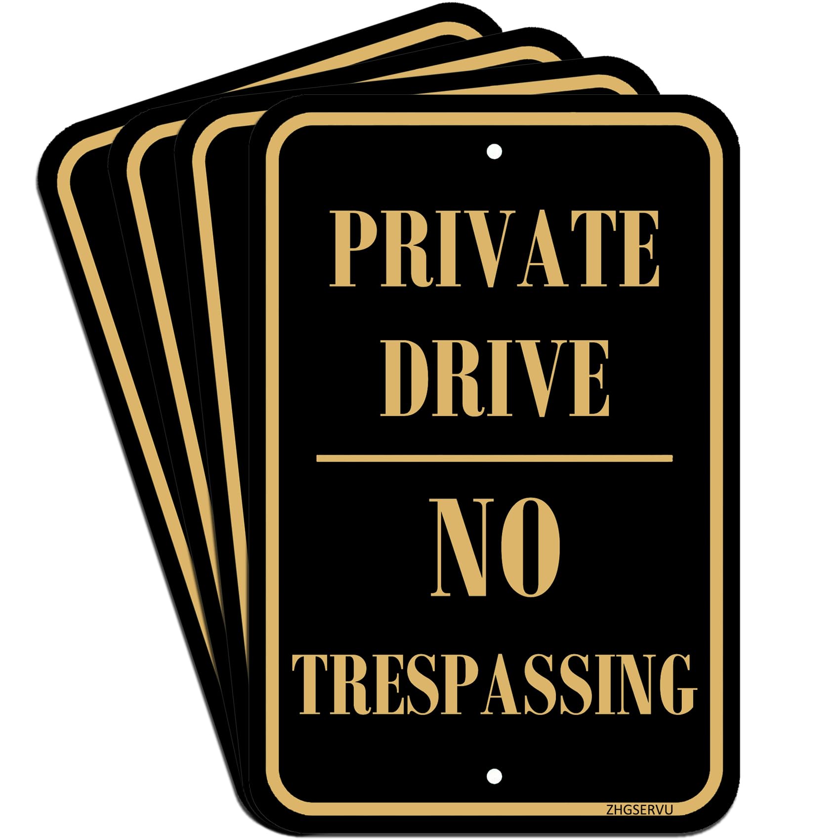 Snapklik.com : Private Drive No Trespassing Signs 4 Pack 12 X 18 Inches ...