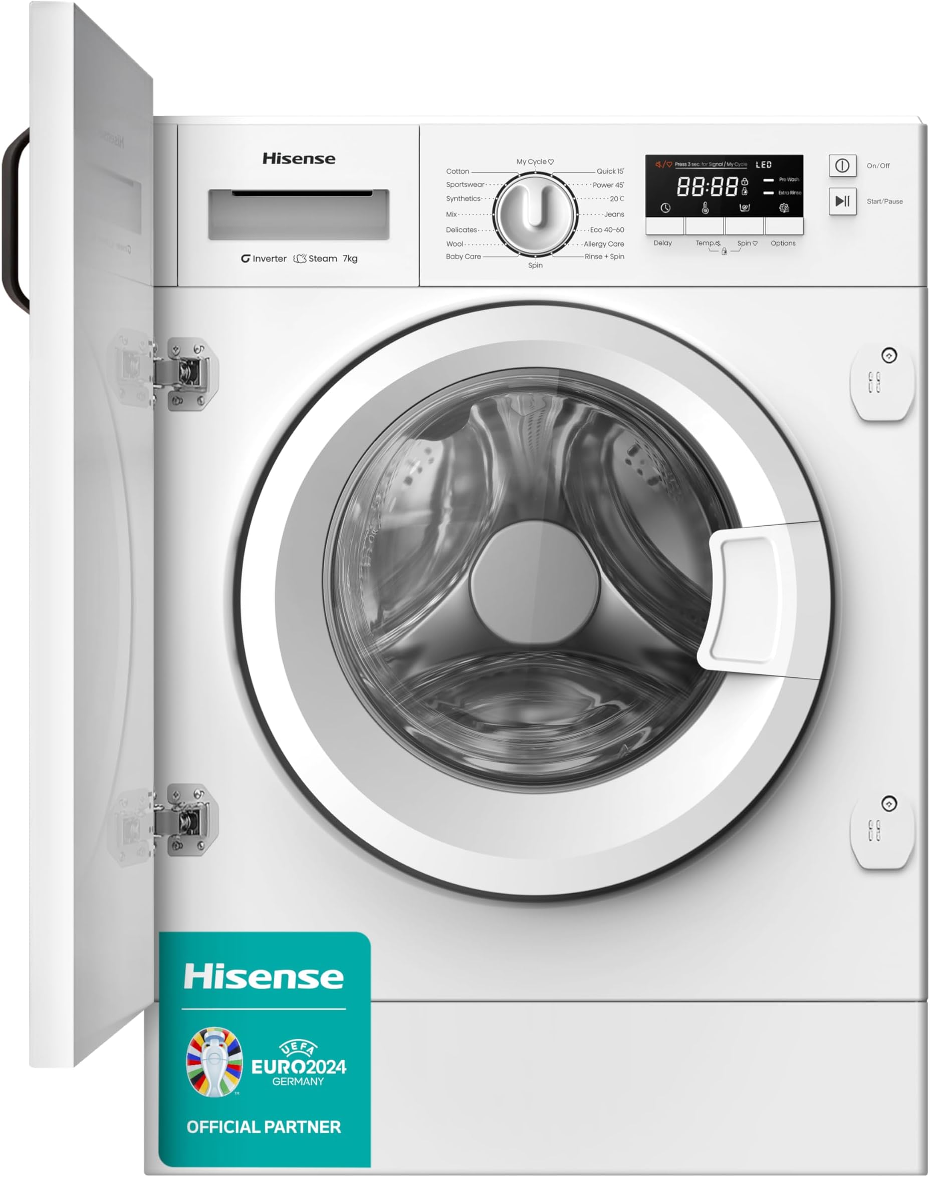 Hisense 3 Series WF3M741BWI Intergrated 7 KG Front Load Washing Machine ...