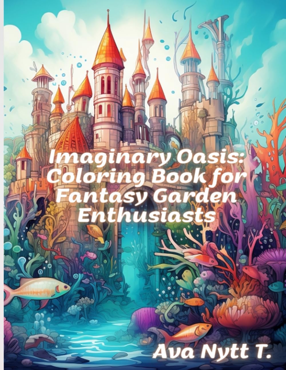 Imaginary Oasis Coloring Book For Fantasy Garden Enthusiasts ...