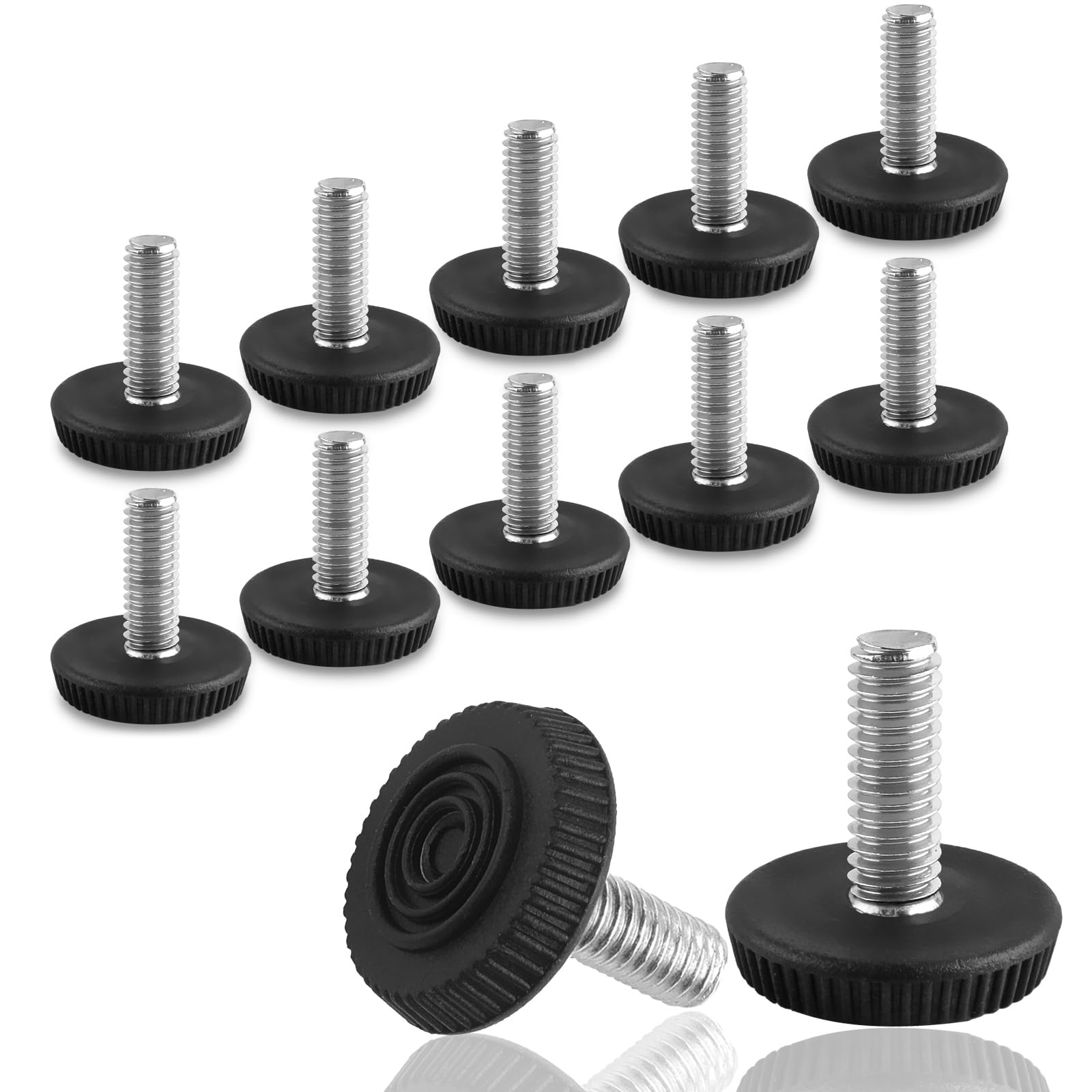 Snapklik.com : M6 Thread Levelers, 12 PCS Adjustable Furniture Feet ...