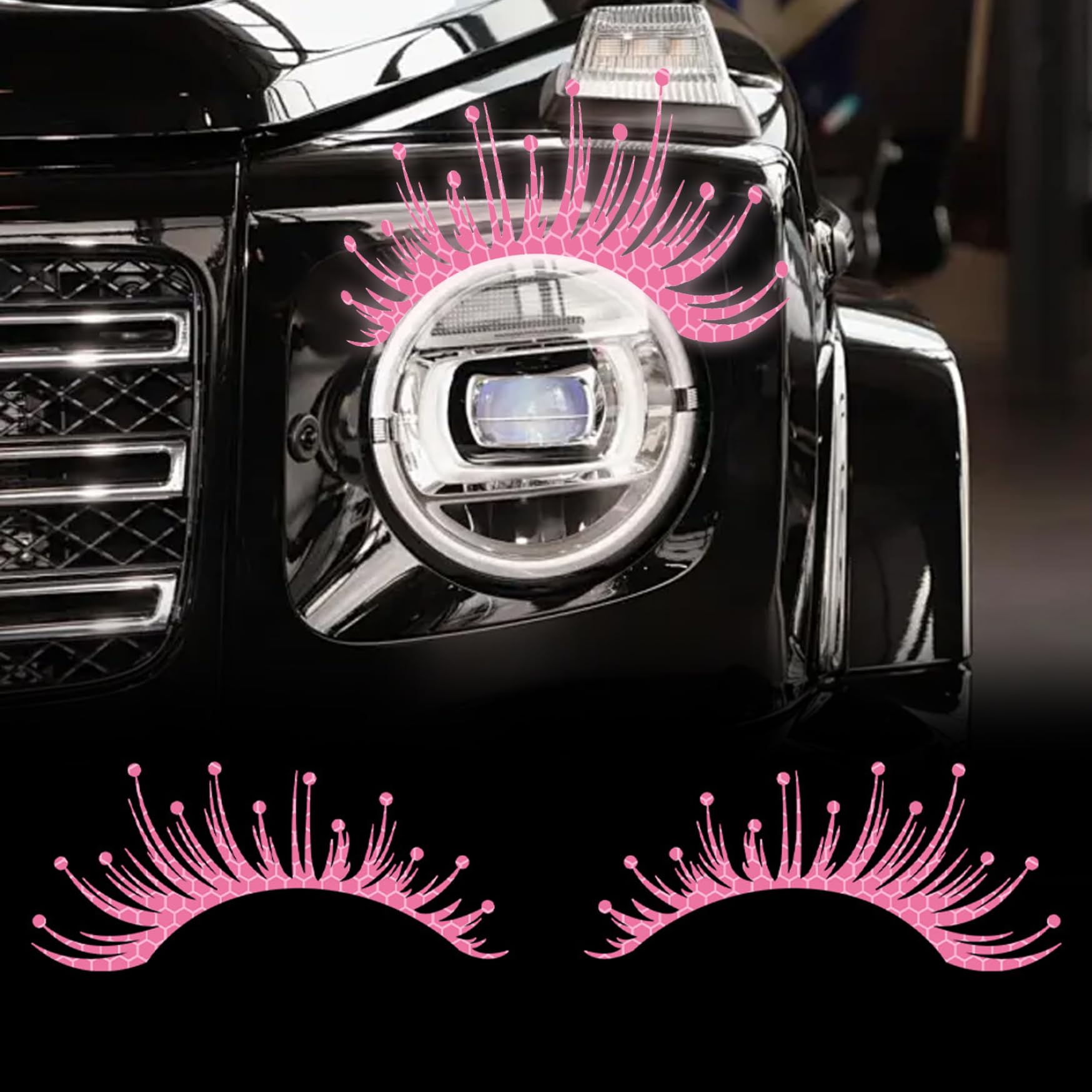 Eyelash Car Tail Lights Looking Like