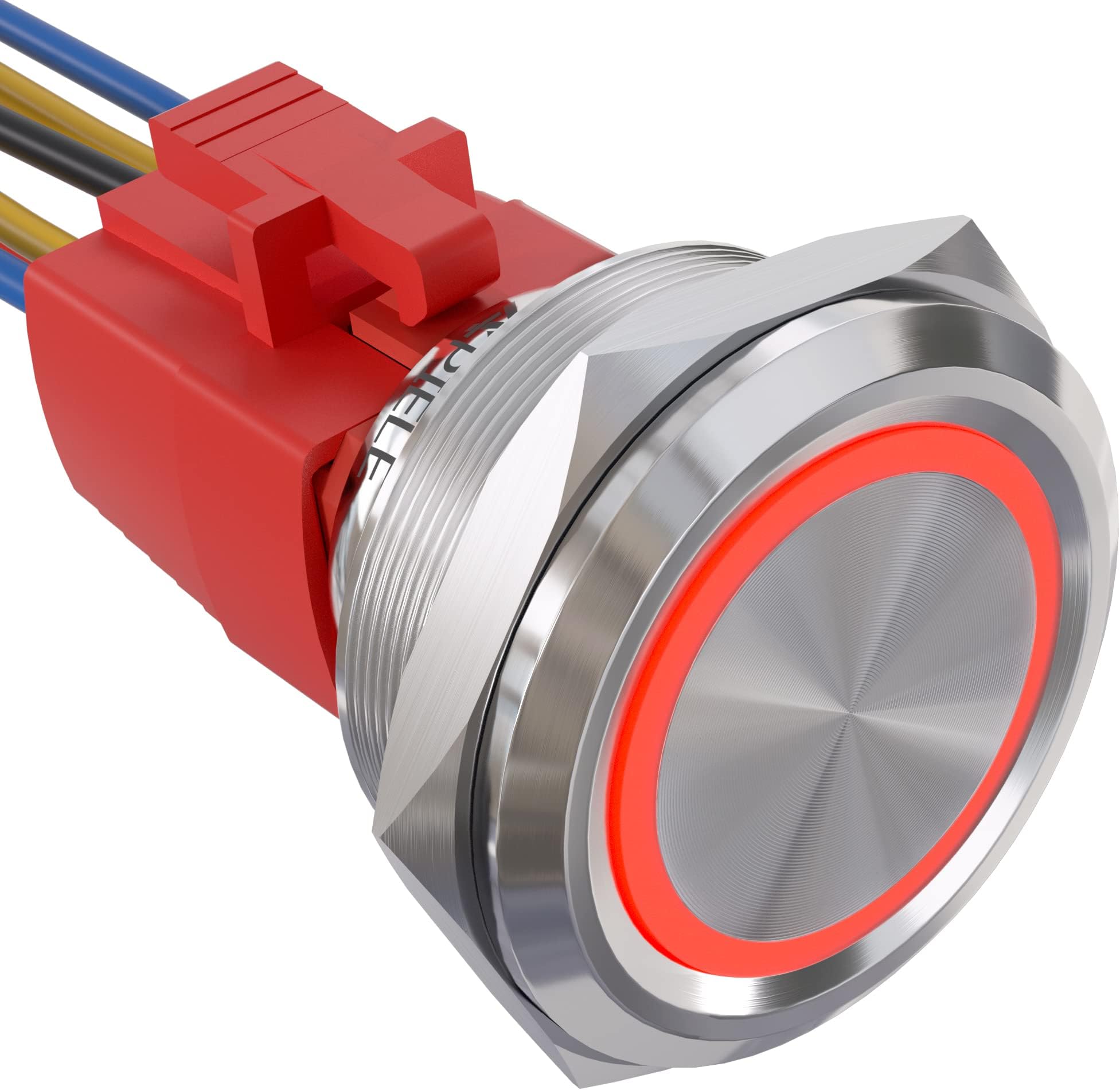 Amazon.com: WerFamily Power Symbol Red LED 22mm Latching Push Button ...