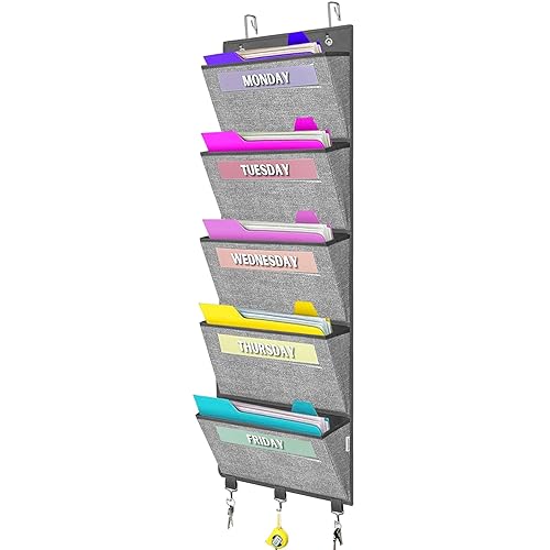 Snapklik.com : Homyfort Weekly Over The Door File Organizer, Hanging ...