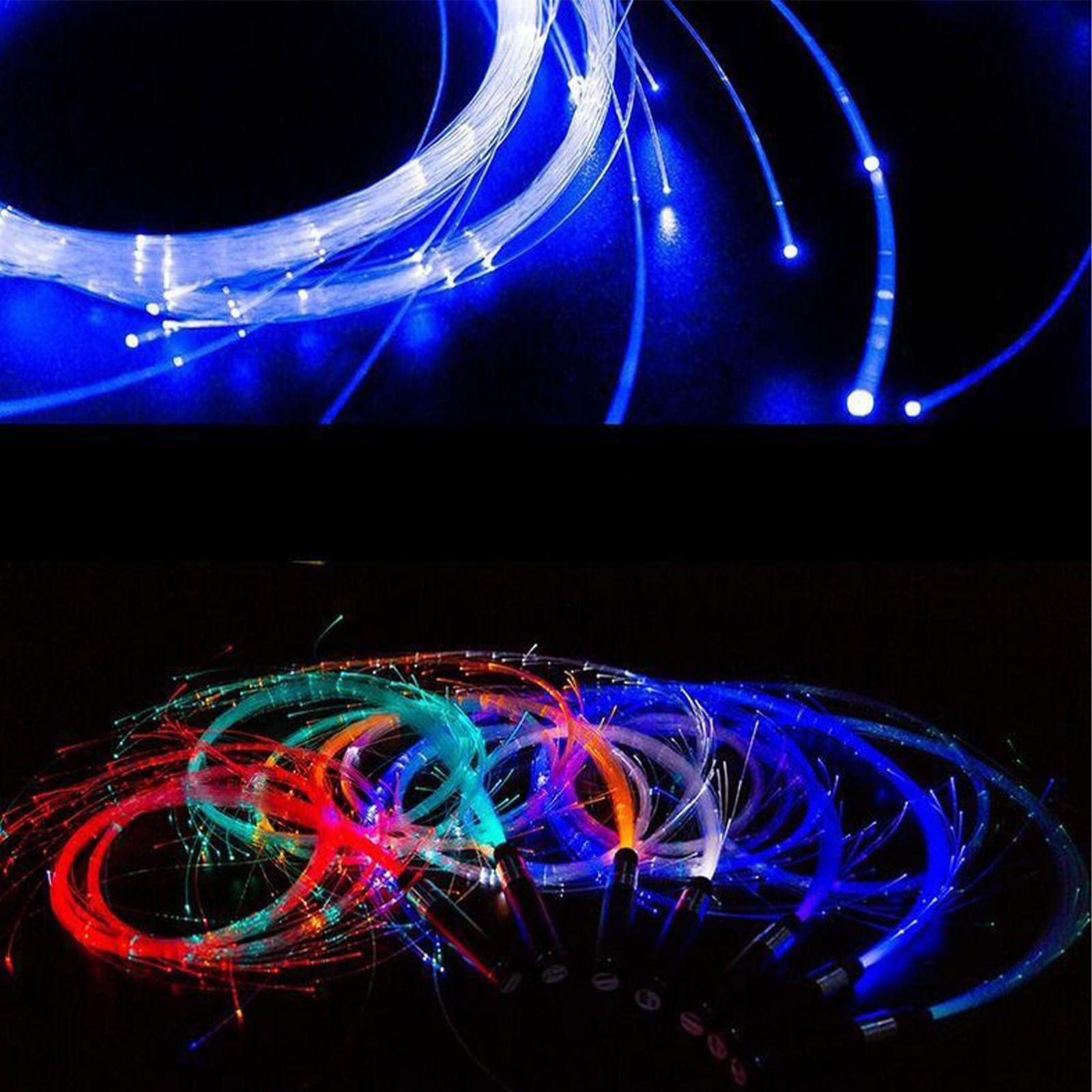 LED Rave Whip 360 Swivel LED Fiber Optic Dance Whip - 40+ Color Modes ...