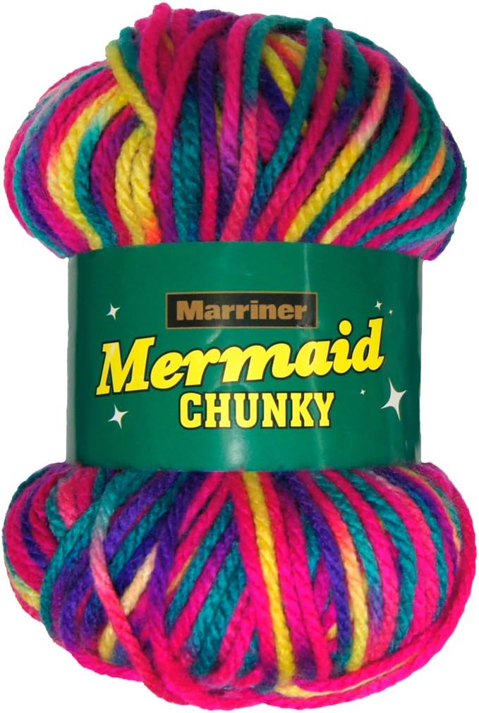 Amazon.com: Marriner Mermaid Chunky Knit 100G |Acrylic Yarn/Wool (Carnival)