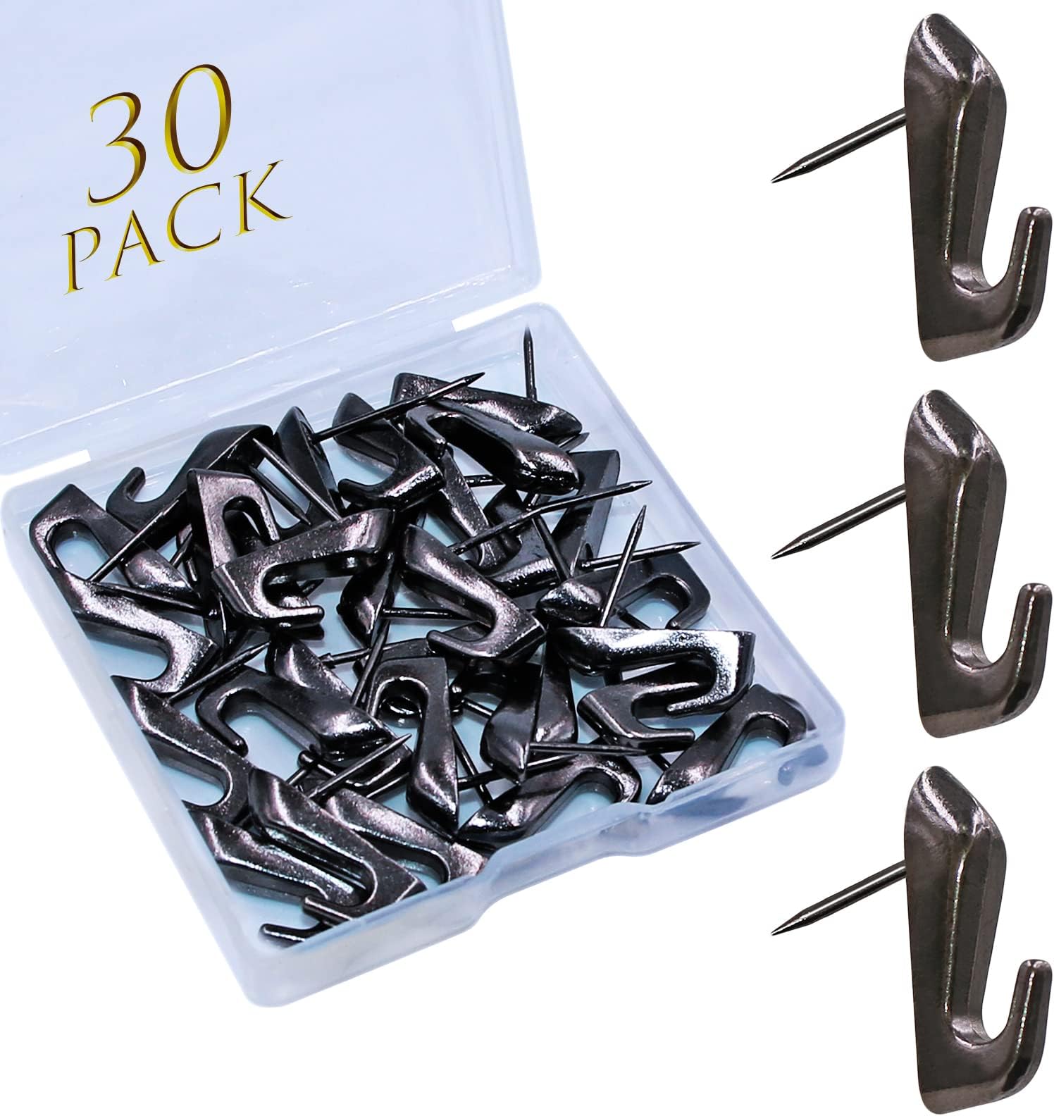 Amazon.com: Svaitend 20 Pcs Zinc Alloy Pushpin Hook Hanger Reusable ...