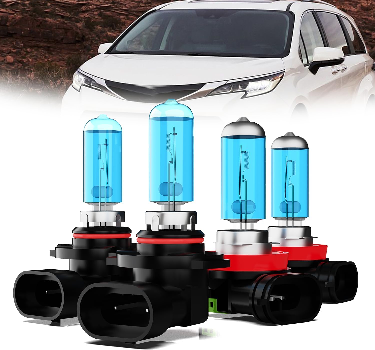 Amazon.com: Upgraded Halogen Headlight Bulbs For Toyota Sienna 2011 ...