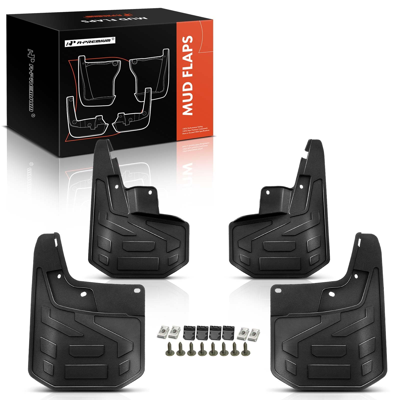 A-Premium Set of 4PCS Mud Flaps Splash Guards Mudguards Mudflaps with ...