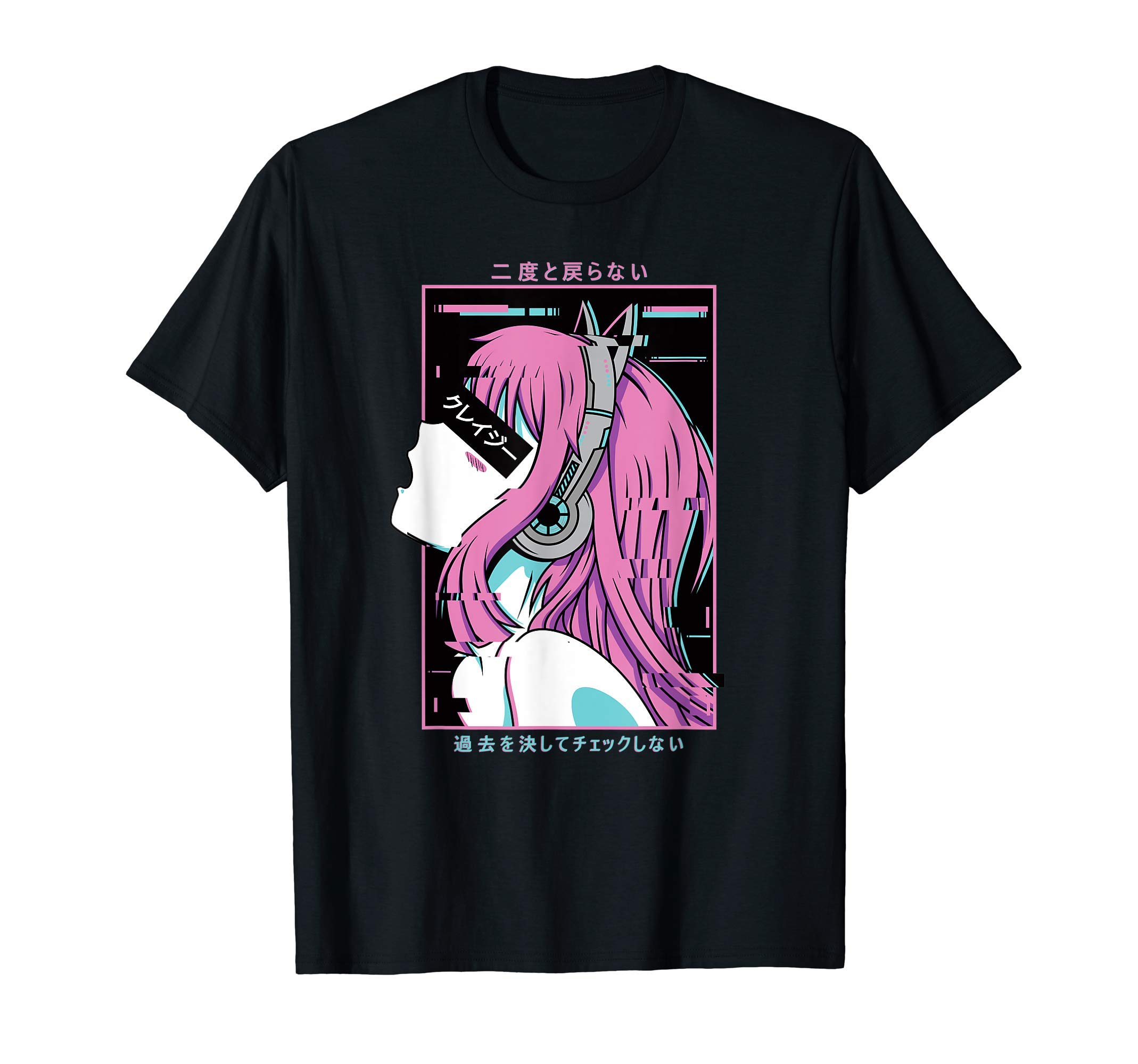 Buy Aesthetic Vaporwave Crazy Waifu Anime Girl T-Shirt Online at ...