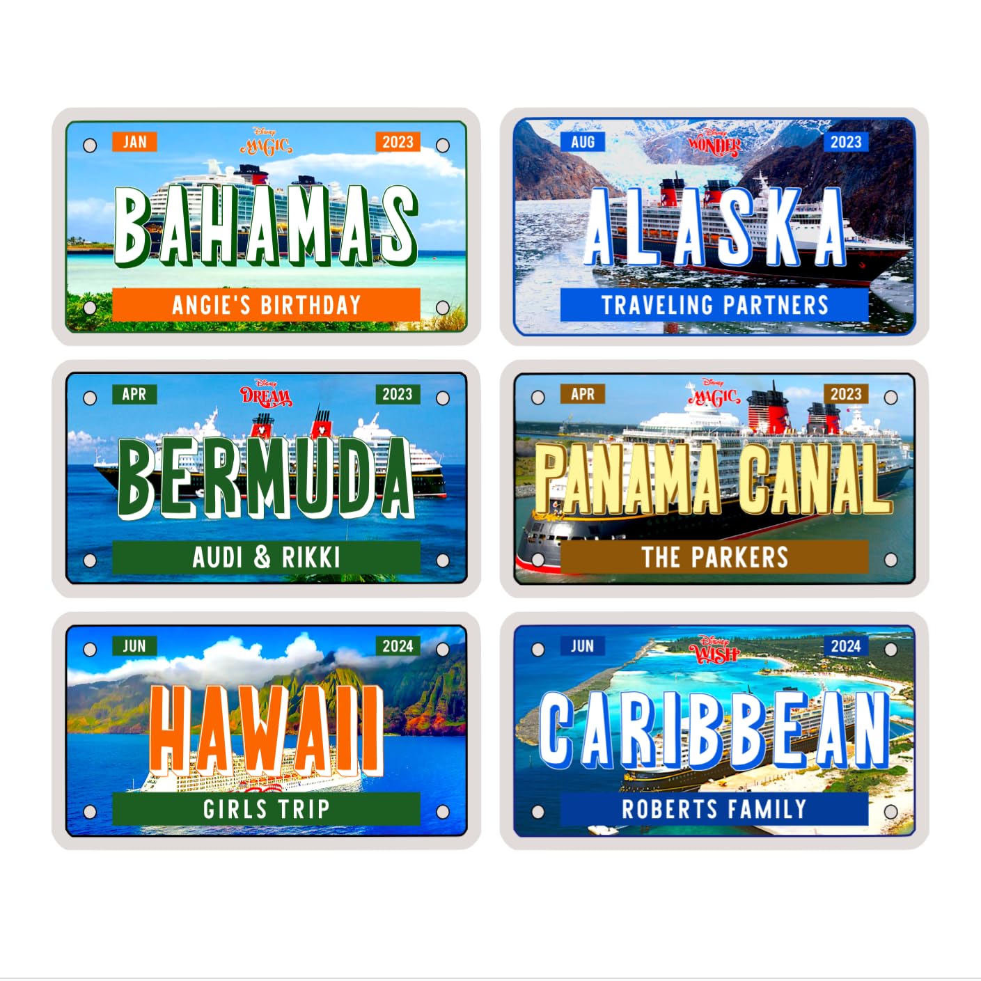 Amazon.com: Personalized License Plate Magnet For Disney Cruise Door ...