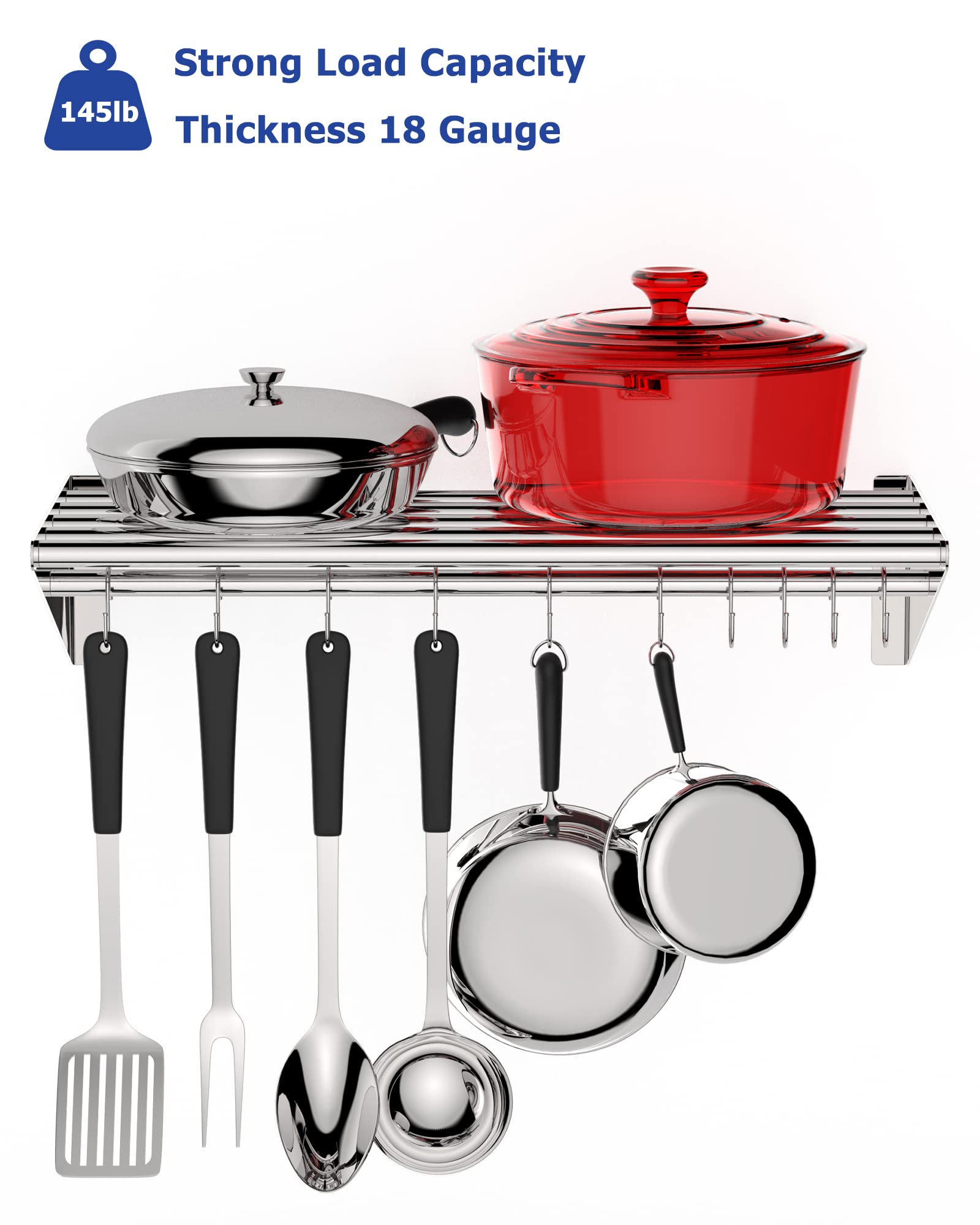 RIEDHOFF Metal Kitchen Rack for Storage and Organization, [NSF ...