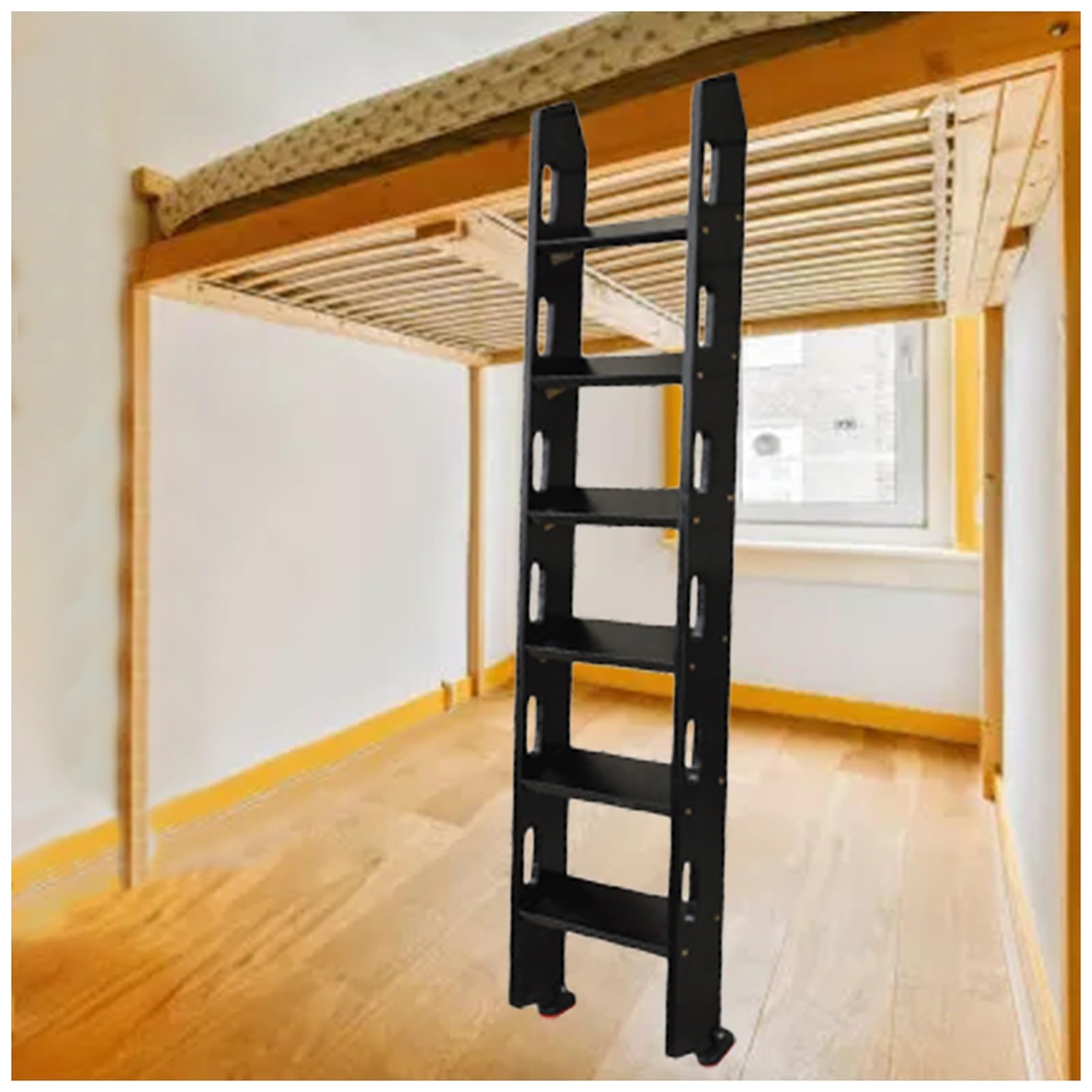 Amazon.com: Raised Bunkbeds Ladder - 4inch Extra Wide Steps, Wooden ...